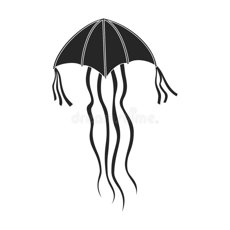 Kite Bird Vector Icon.Black Vector Icon Isolated on White Background ...