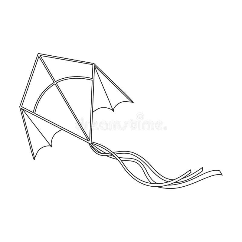 Kite Bird Vector Icon.Black Vector Icon Isolated On White Background ...