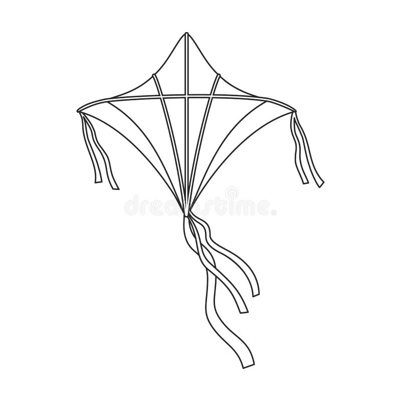 Kite Bird Vector Icon.Outline Vector Icon Isolated on White Background ...