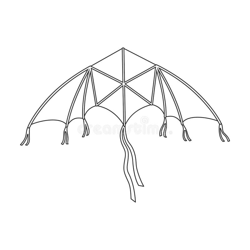 Kite Bird Vector Icon.Outline Vector Icon Isolated on White Background ...