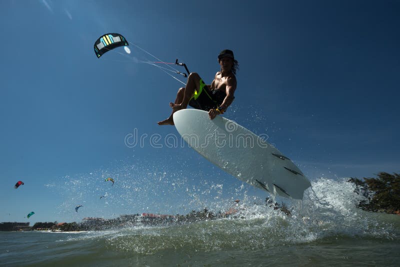 Kite boarding. stock image. Image of barrel, freedom - 66696231