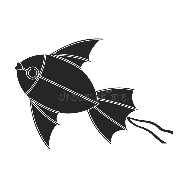 Kite Fish Vector Icon.Black Vector Icon Isolated on White Background ...