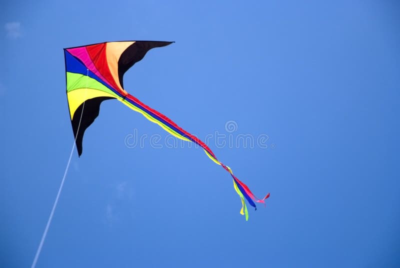 Kite in flight stock photo. Image of kite, blue, kitesurfen - 19851888