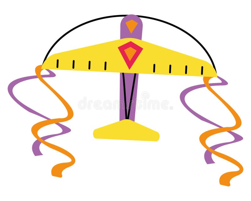Kite fly plane shape stock vector. Illustration of play - 330170804