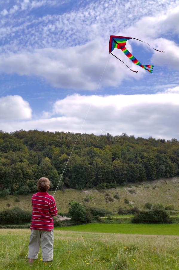 Kite flying stock image. Image of countryside, messing - 3168669