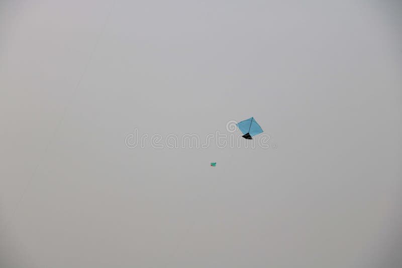 Kite Flying in Blue Sky on Kite Flying Day Stock Photo - Image of high ...