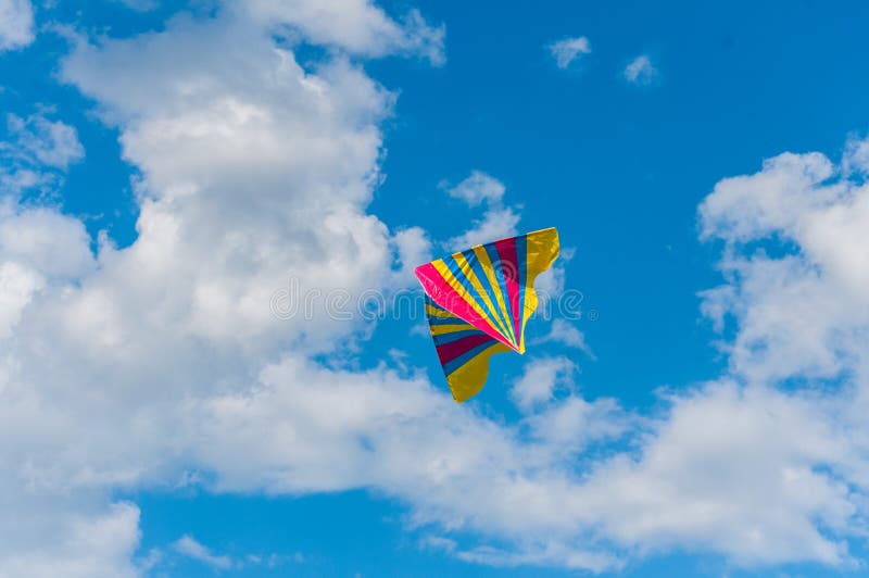 Kite flying in the sky stock photo. Image of leisure - 140600072