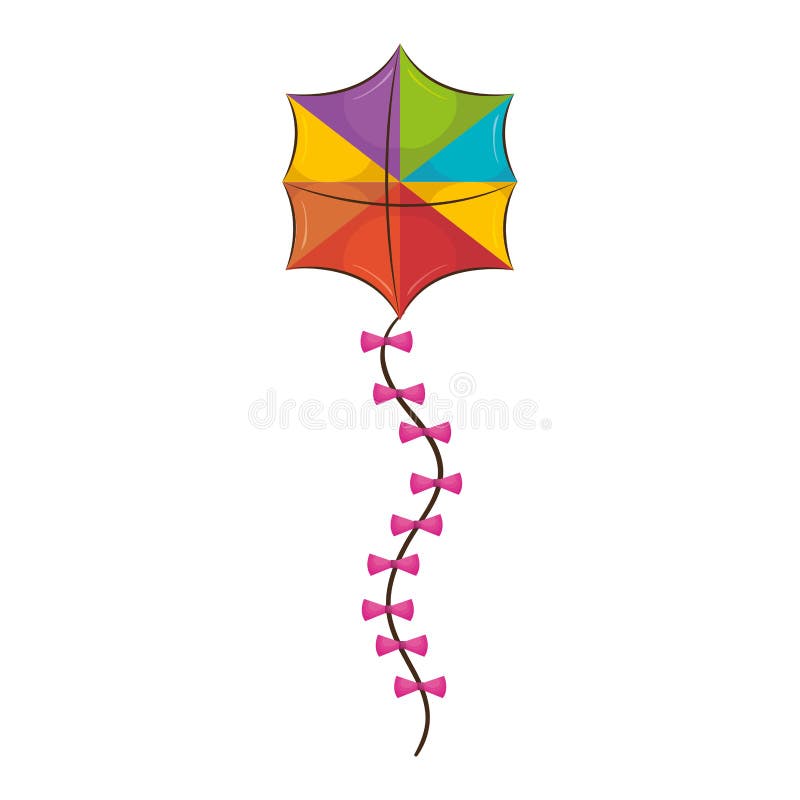 Kite Flying Toy Isolated Icon Stock Vector - Illustration of isolated ...