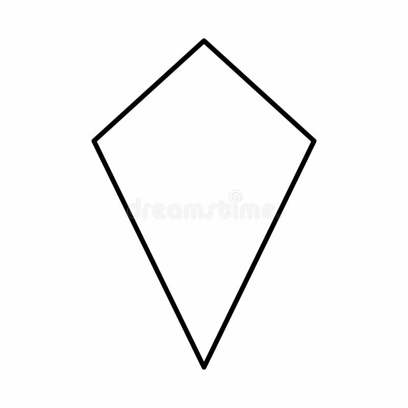 Kite geometric shape stock vector. Illustration of line - 252585273