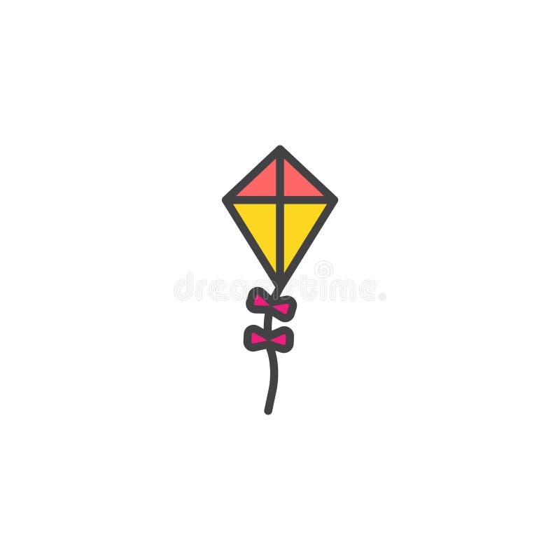 The kite icon. Kite symbol stock vector. Illustration of symbol - 78775731