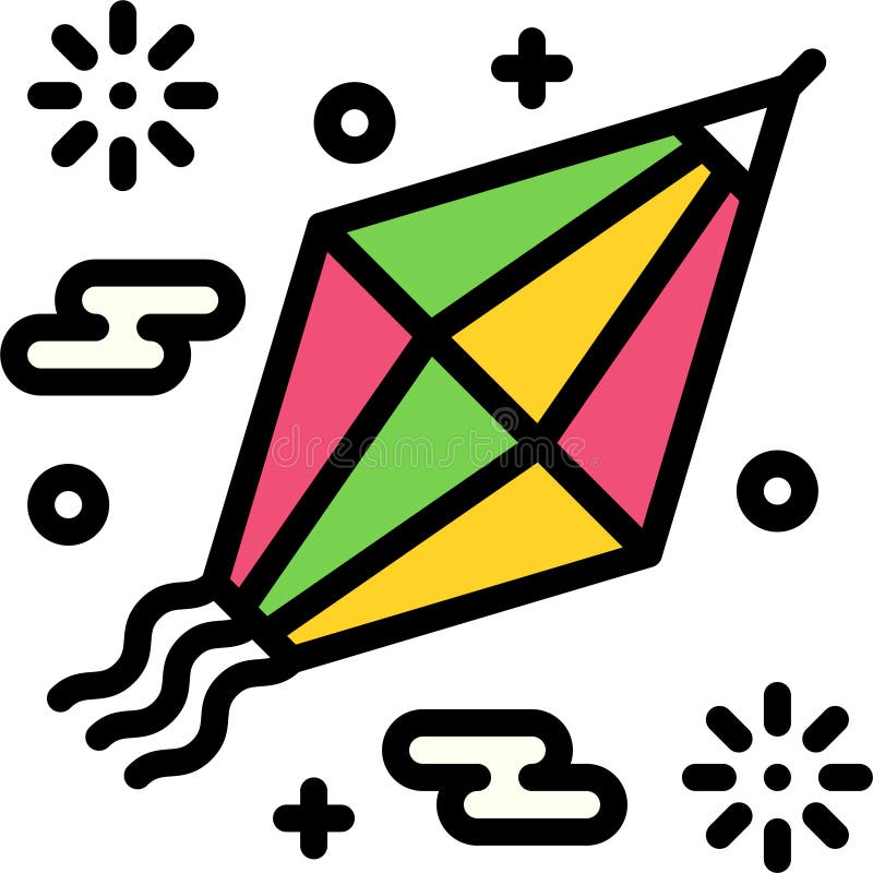 Kite Icon, Festa Junina Related Vector Stock Vector - Illustration of ...