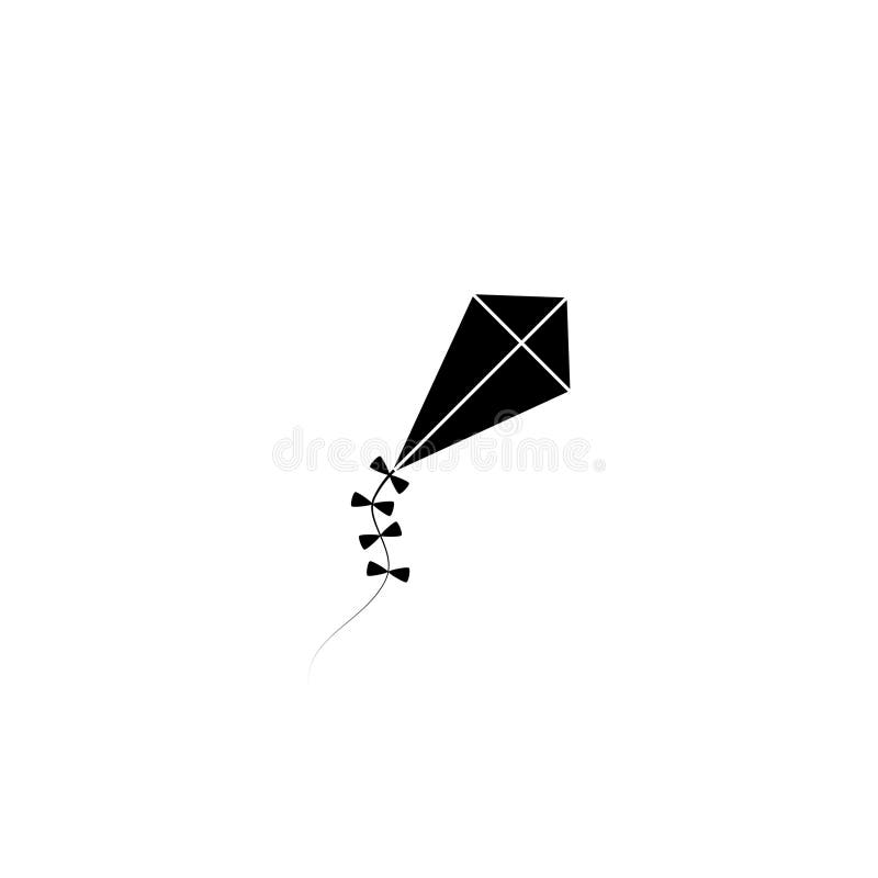 Kite Icon. Simple Kite Drawing for Kids Stock Illustration ...