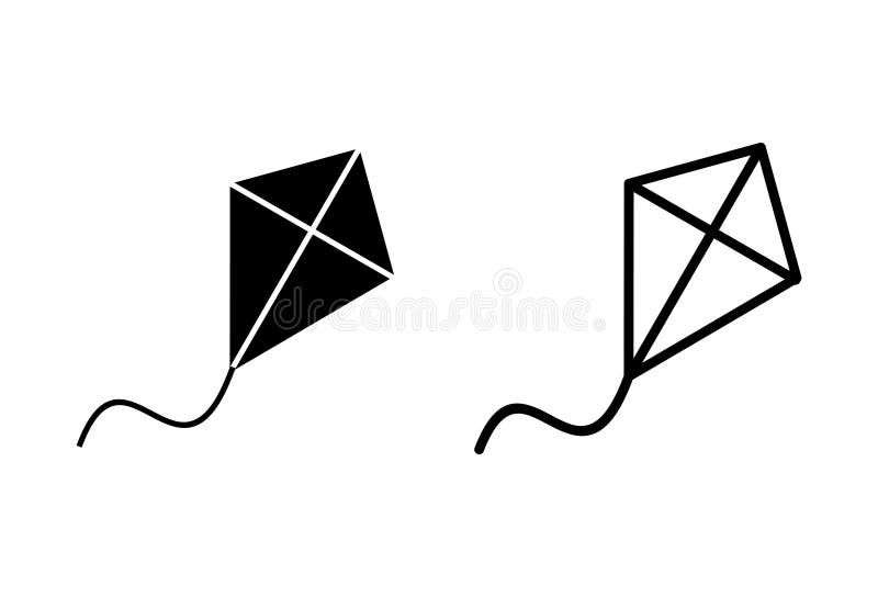 Kite Icon . Kite Vector Icon Stock Vector - Illustration of play ...