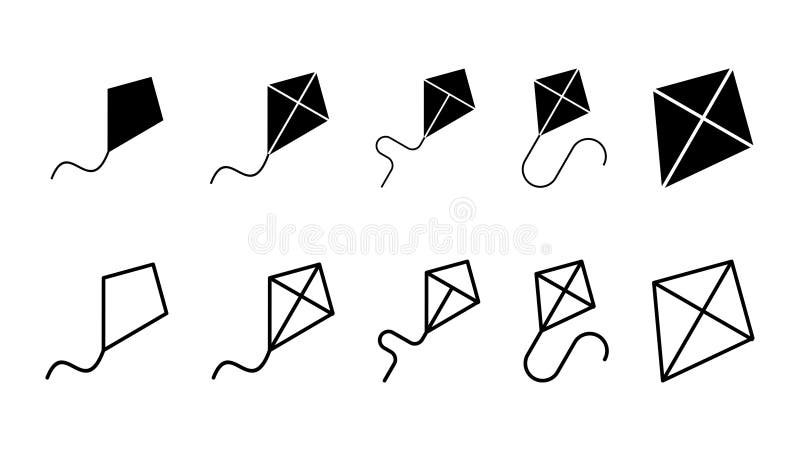 Kite Icon . Kite Vector Icon Stock Vector - Illustration of wind, paper ...