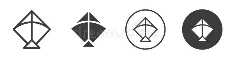 Kite Icon Simple Outline Vector Logo Stock Vector - Illustration of ...