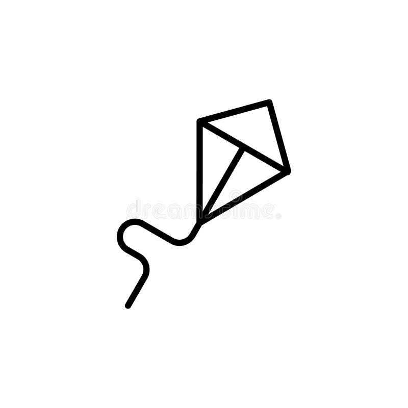 Kite Icon . Kite Vector Icon Stock Vector - Illustration of wind ...