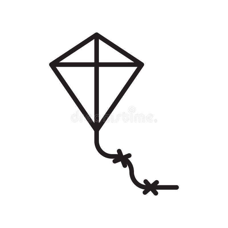 Kite Icon Vector Sign and Symbol Isolated on White Background Stock ...