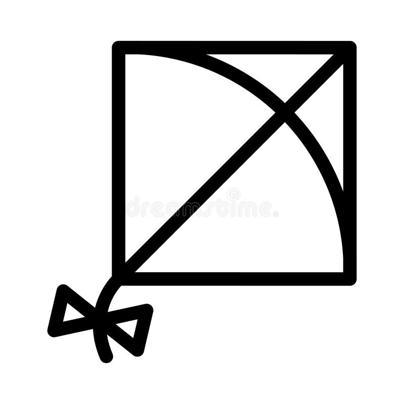 Kite vector thin line icon stock illustration. Illustration of isolated ...