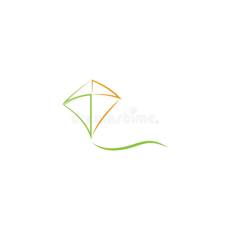Kite Illustration Logo Vector Stock Vector - Illustration of summer ...