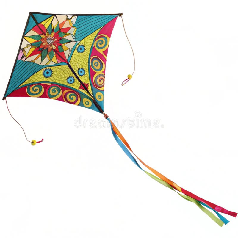 Kite on Transparent Background, Png Illustration, Photorealistic Bright ...