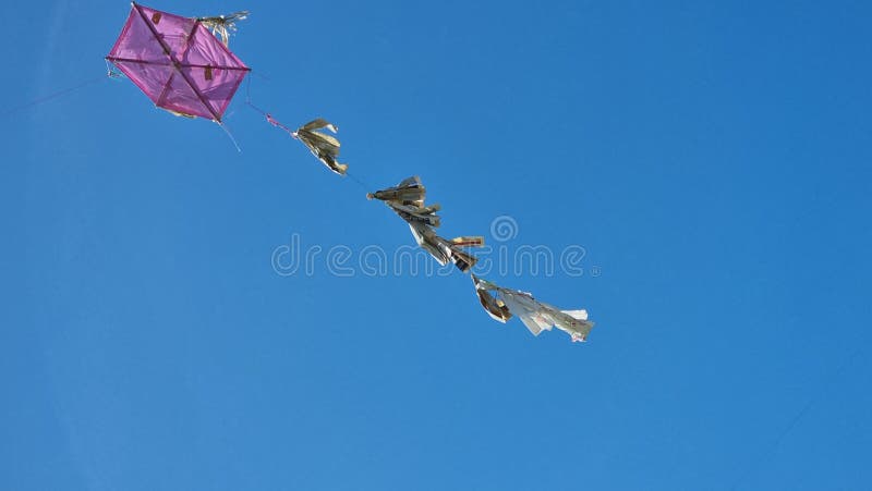 Kite Kites Flying on the Sky Rope Hand Playing Stock Photo - Image of ...