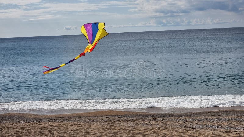 Kite Kites Flying on the Sky Rope Hand Playing Stock Photo - Image of ...