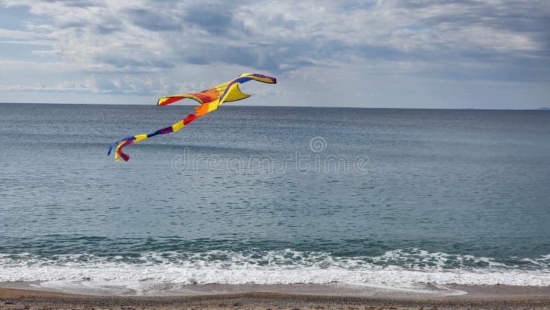 Kite Kites Flying on the Sky Rope Hand Playing Stock Photo - Image of ...