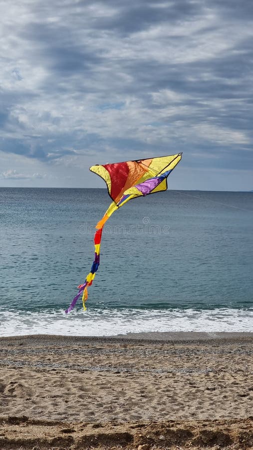 Kite Kites Flying on the Sky Rope Hand Playing Stock Photo - Image of ...
