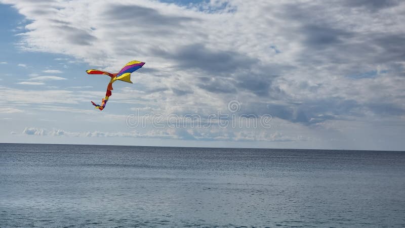 Kite Kites Flying on the Sky Rope Hand Playing Stock Photo - Image of ...