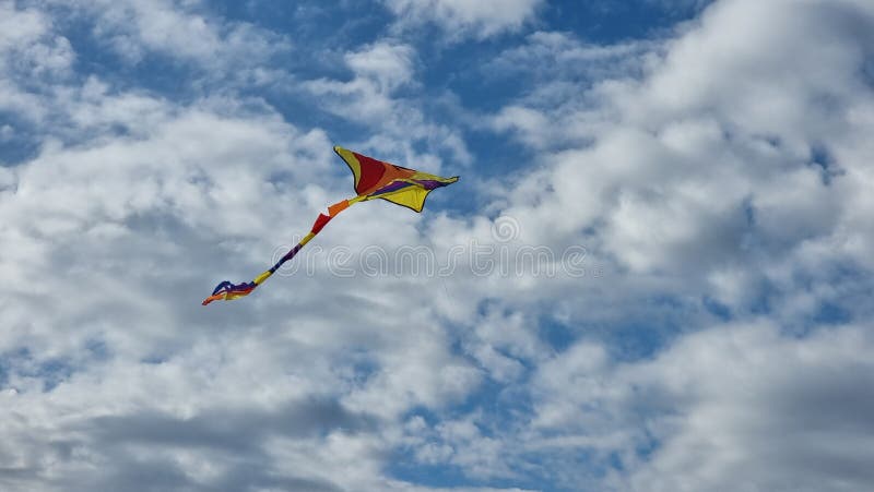 Kite Kites Flying on the Sky Rope Hand Playing Stock Photo - Image of ...