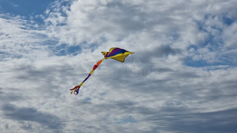 Kite Kites Flying on the Sky Rope Hand Playing Stock Image - Image of ...