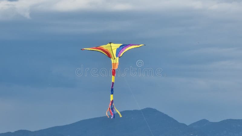 Kite Kites Flying on the Sky Rope Hand Playing Stock Image - Image of ...
