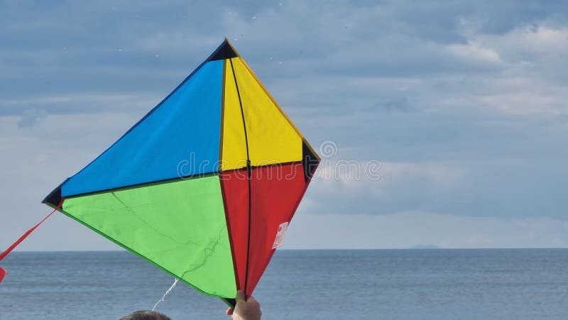 Kite Kites Flying on the Sky Rope Hand Playing Stock Photo - Image of ...