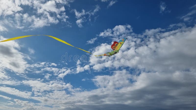 Kite Kites Flying on the Sky Rope Hand Playing Stock Photo - Image of ...