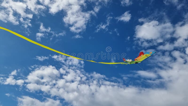 Kite Kites Flying on the Sky Rope Hand Playing Stock Photo - Image of ...