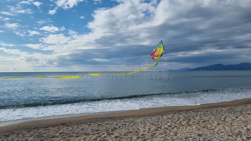 Kite Kites Flying on the Sky Rope Hand Playing Stock Photo - Image of ...