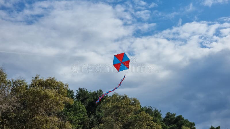 Kite Kites Flying on the Sky Rope Hand Playing Stock Image - Image of ...