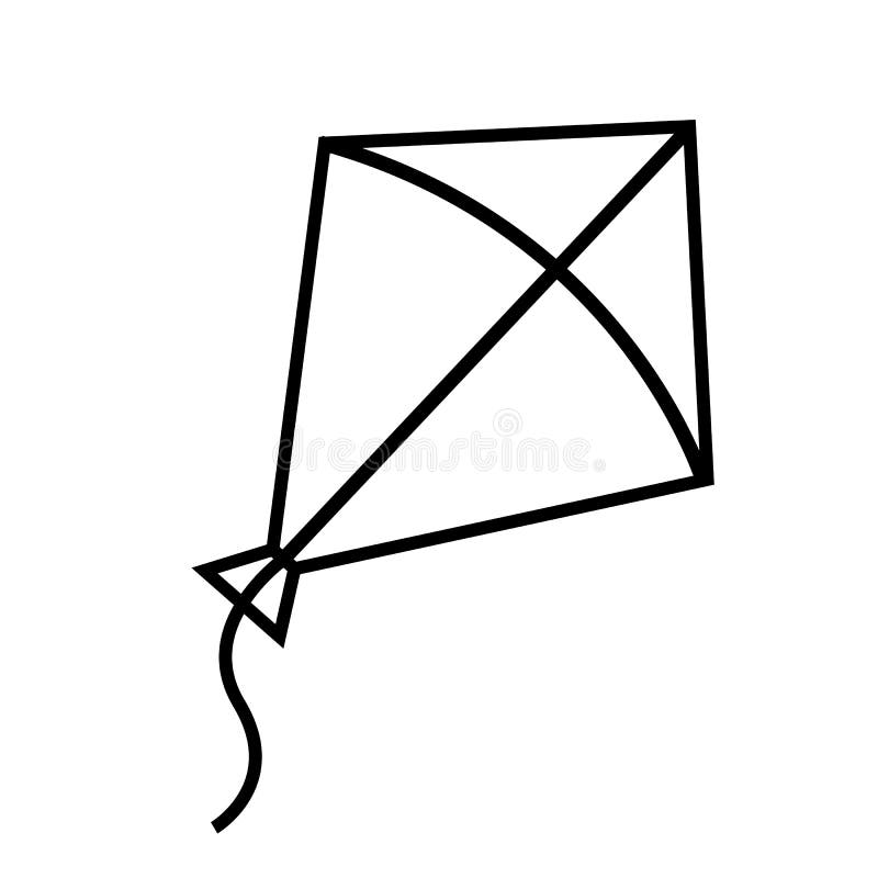 Kite line icon. stock vector. Illustration of object - 236956686