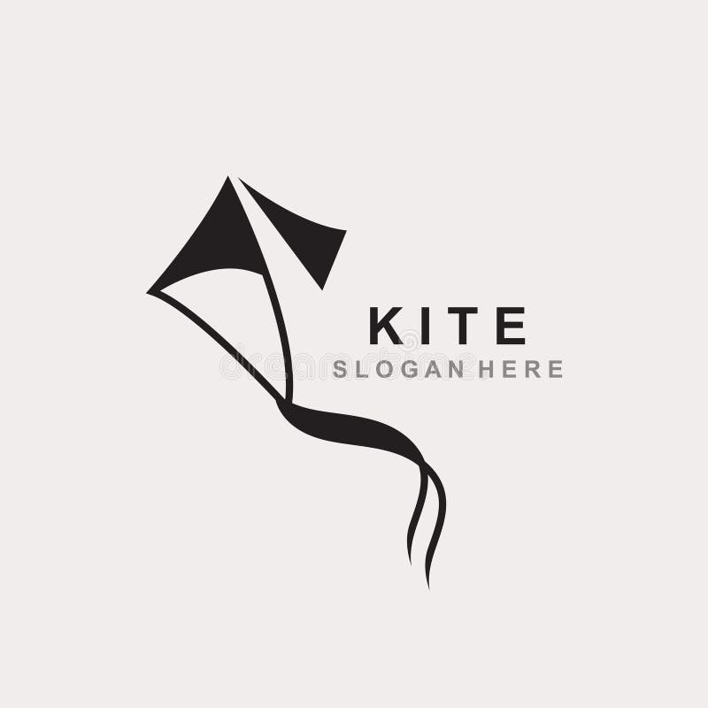Kite Logo Design, Flying Paper Kite Flat Illustration Vector Company ...