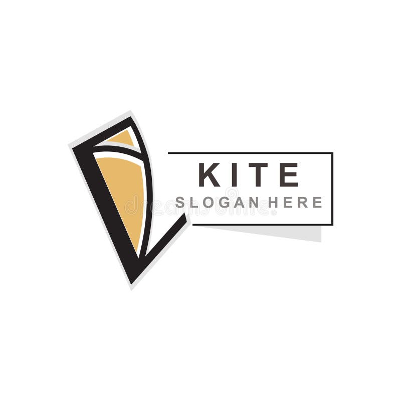 Kite Logo Design, Flying Paper Kite Flat Illustration Vector Company ...