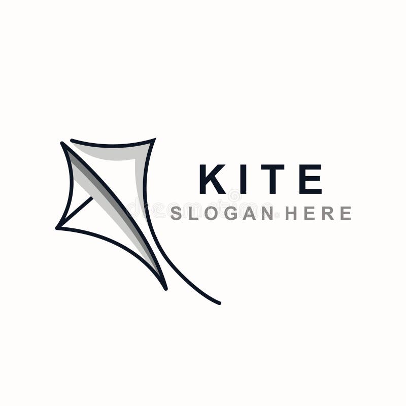Kite Logo Design, Flying Paper Kite Flat Illustration Vector Company ...