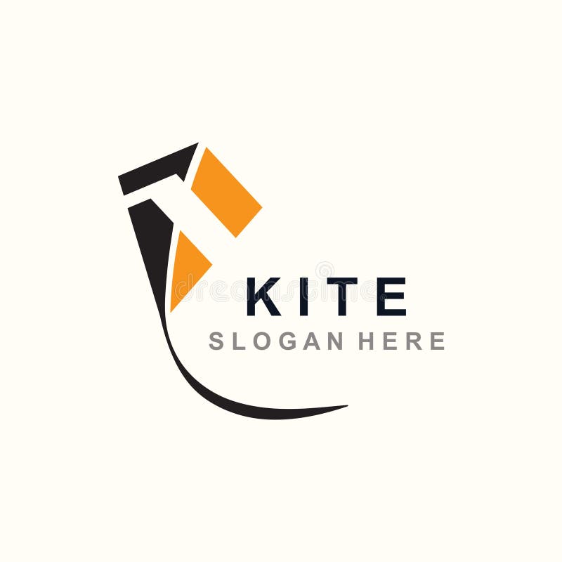 Kite Logo Design, Flying Paper Kite Flat Illustration Vector Company ...