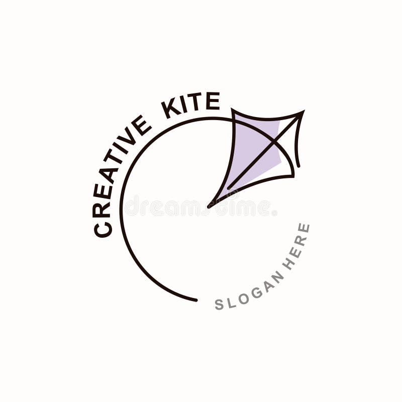 Kite Logo Design, Flying Paper Kite Flat Illustration Vector Company ...