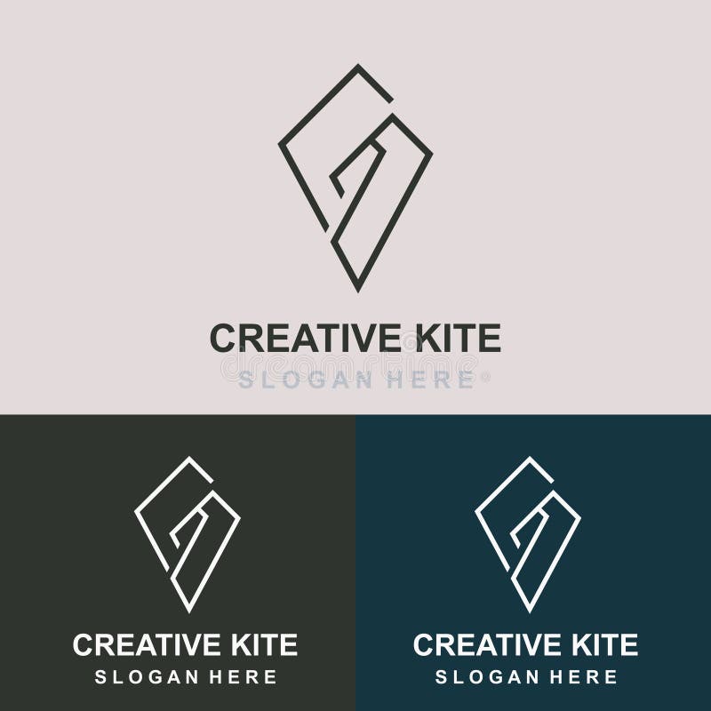 Kite Logo Design, Flying Paper Kite Flat Illustration Vector Company ...