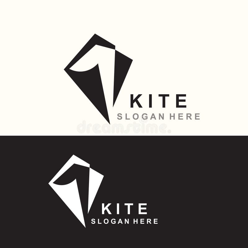 Kite Logo Design, Flying Paper Kite Flat Illustration Vector Company ...