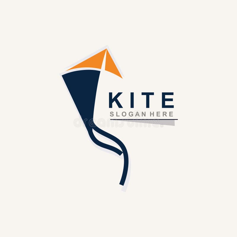 Kite Logo Design, Flying Paper Kite Flat Illustration Vector Company ...