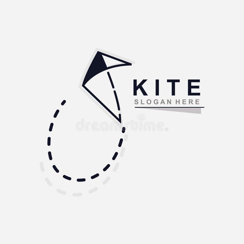 Kite Logo Design, Flying Paper Kite Flat Illustration Vector Company ...