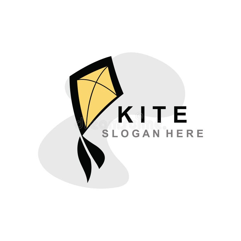 Kite Logo Design, Flying Paper Kite Flat Illustration Vector Company ...