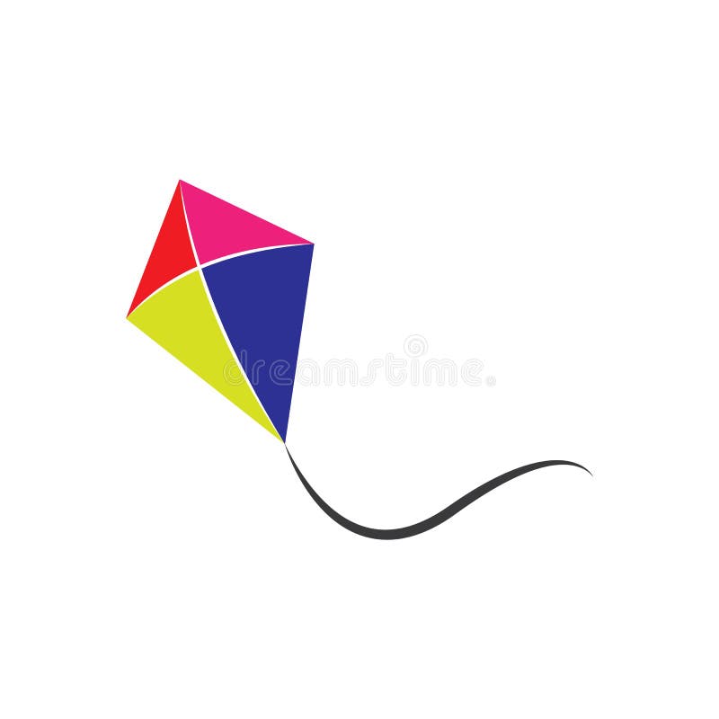 Man with kite logo vector stock vector. Illustration of stylization ...