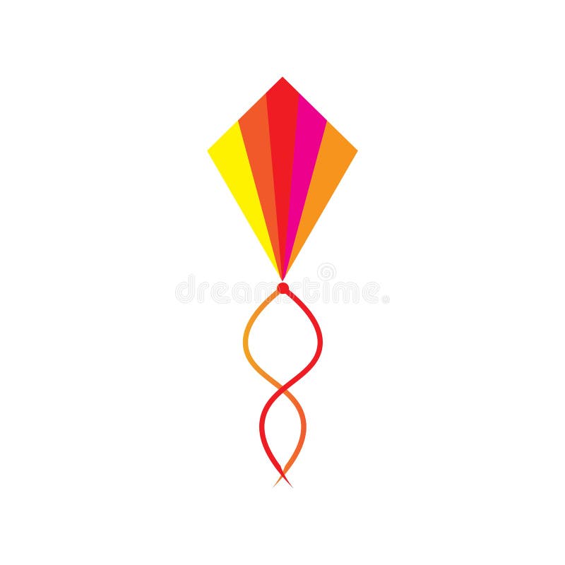 Man with kite logo vector stock vector. Illustration of stylization ...